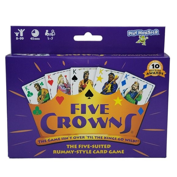 Playmonster | Toys | Five Crowns Card Game Five Suited Rummy Style Ages ...